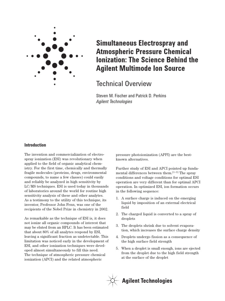 Esi and Apci | PDF | Electrospray Ionization | Mass Spectrometry