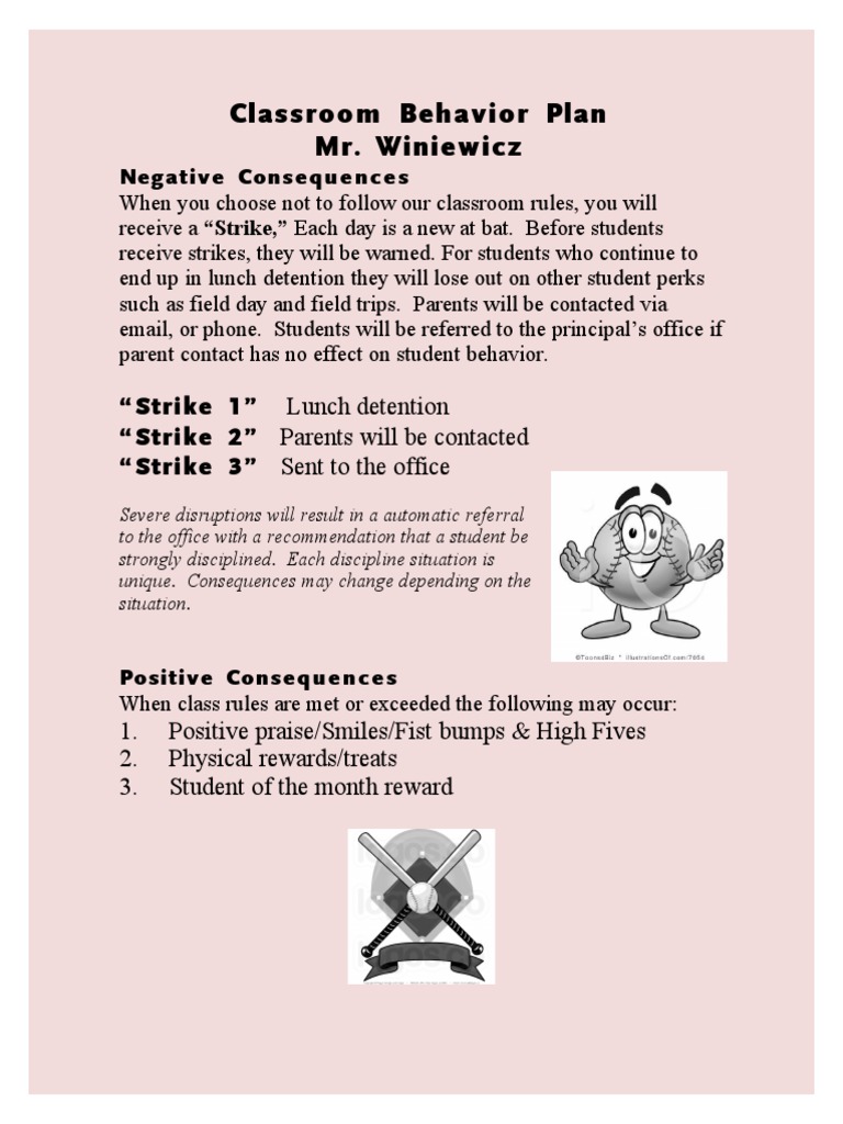 Classroom Behavior Management Plan | PDF | Self-Improvement | Lifestyle