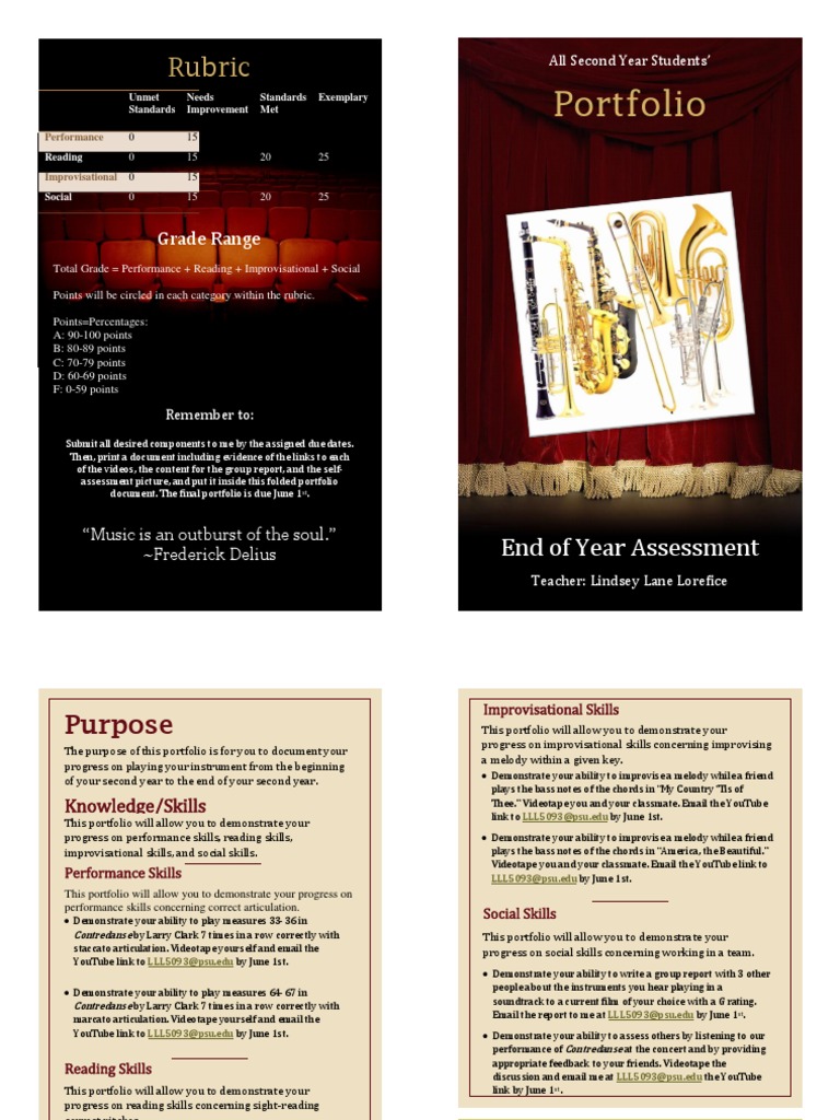 Assessment For Elementary Band | PDF | Educational Assessment | Rubric ...