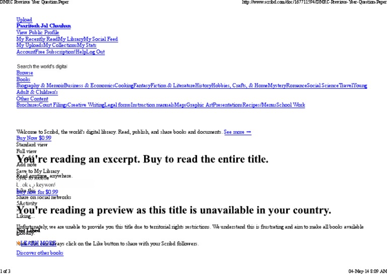 Scribd Digital Library Overview | PDF