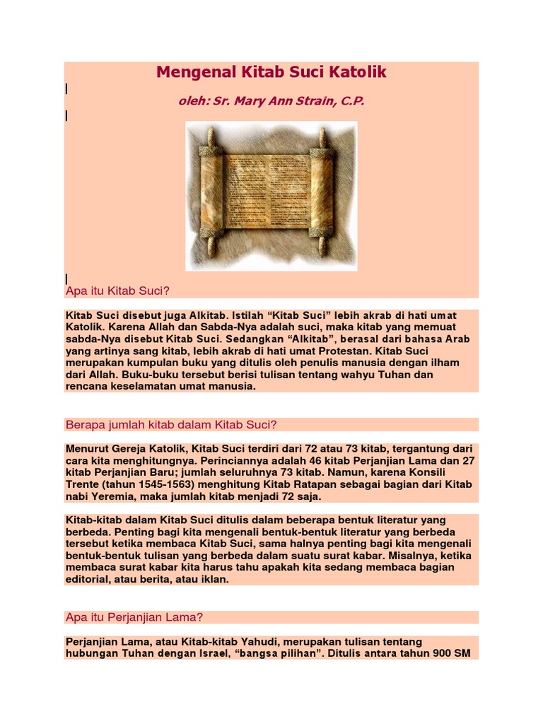 Mengenal Kitab Suci Katolik | PDF