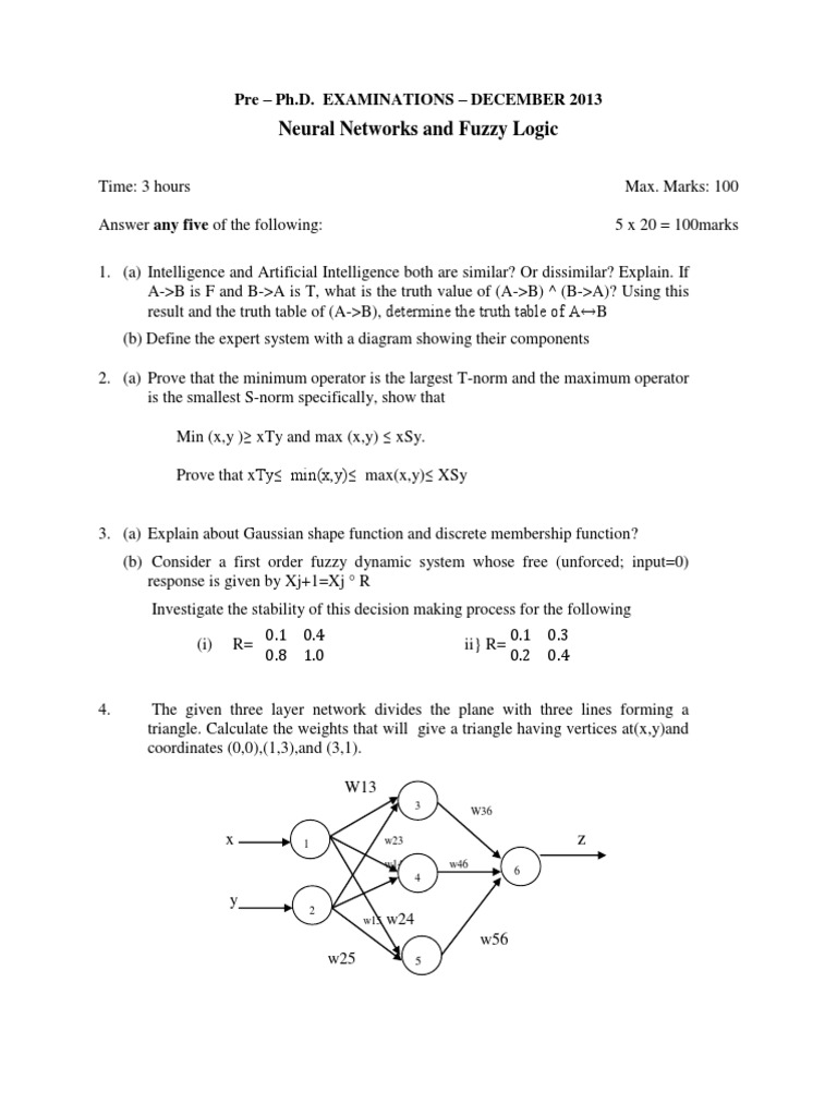 Pre PHD Question Paper - Set1 | PDF | Fuzzy Logic | Function (Mathematics)