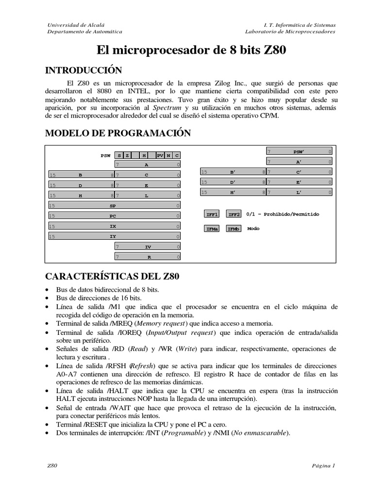Ejemplos z80 | PDF | Hardware de la computadora | Arquitectura de ...