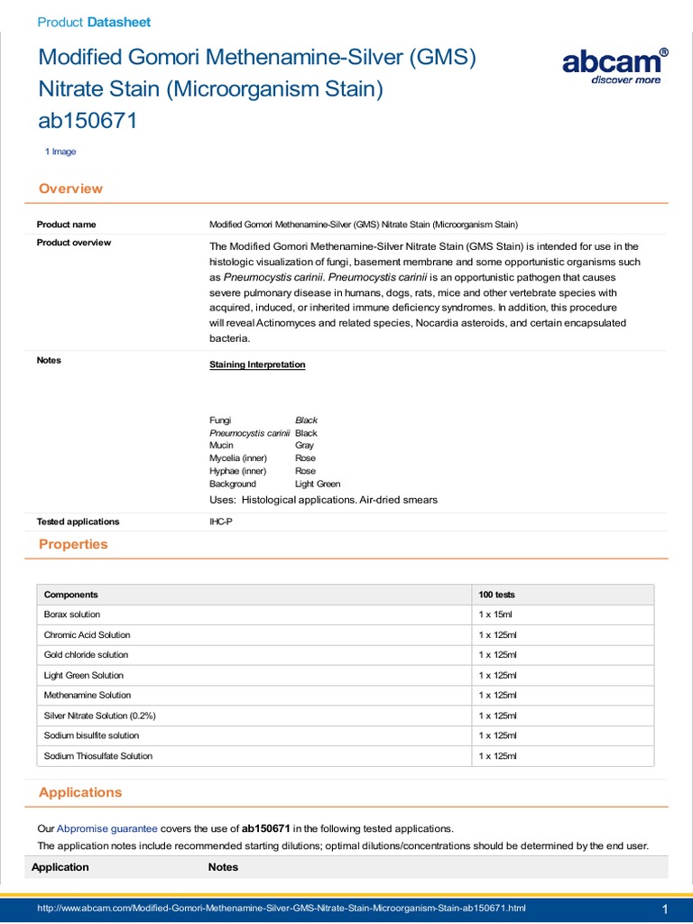 Modified Gomori Methenamine-Silver (GMS) Nitrate Stain (Microorganism ...