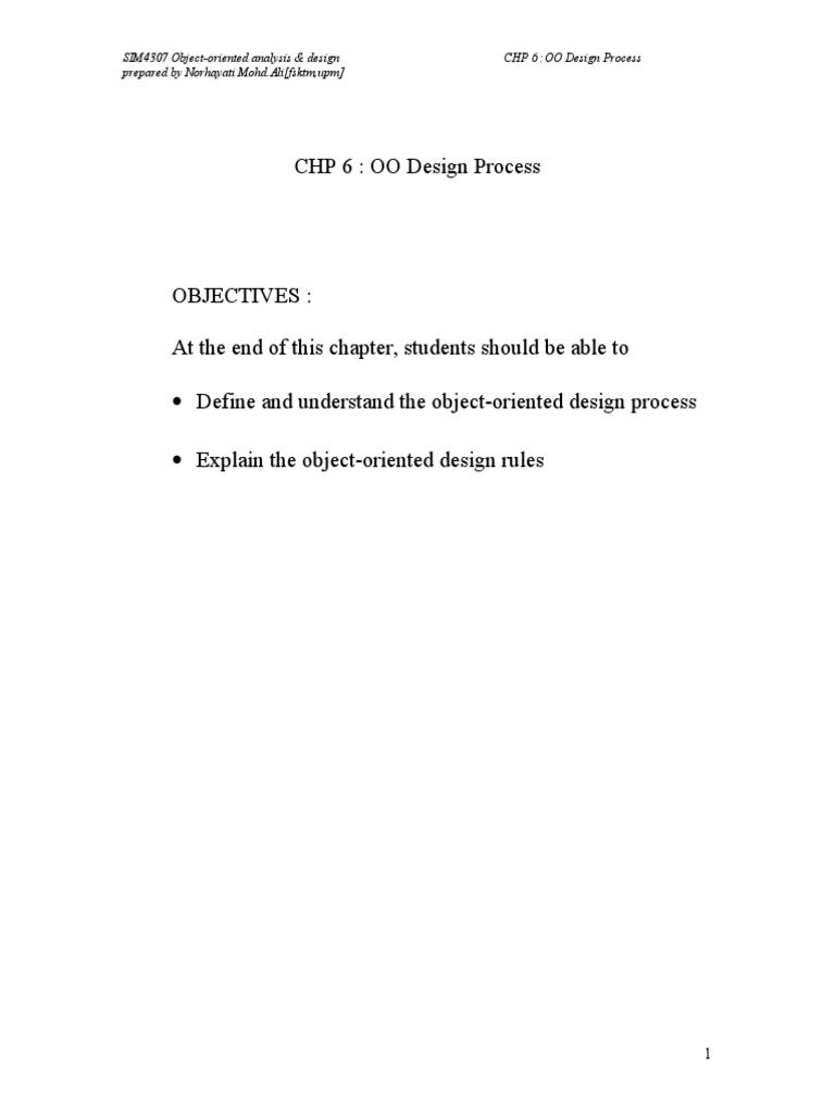 CHP 6: OO Design Process | PDF | Software Development | Engineering