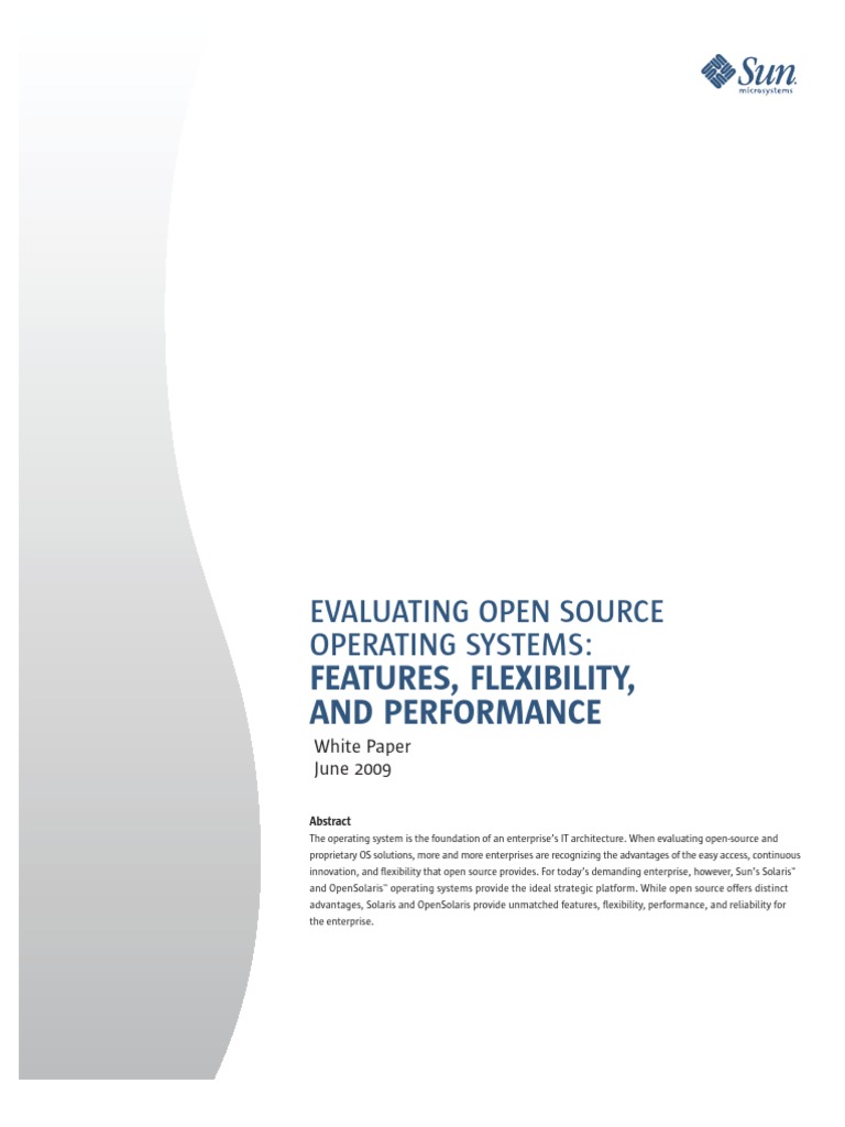 Evaluating Open Source Operating Systems Pdf Operating System Linux