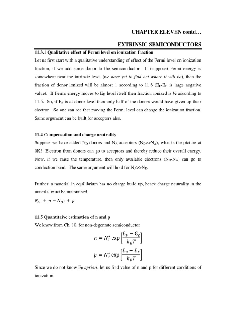 Extrinsic Semiconductors 2 Final | PDF | Semiconductors | Solid State Engineering