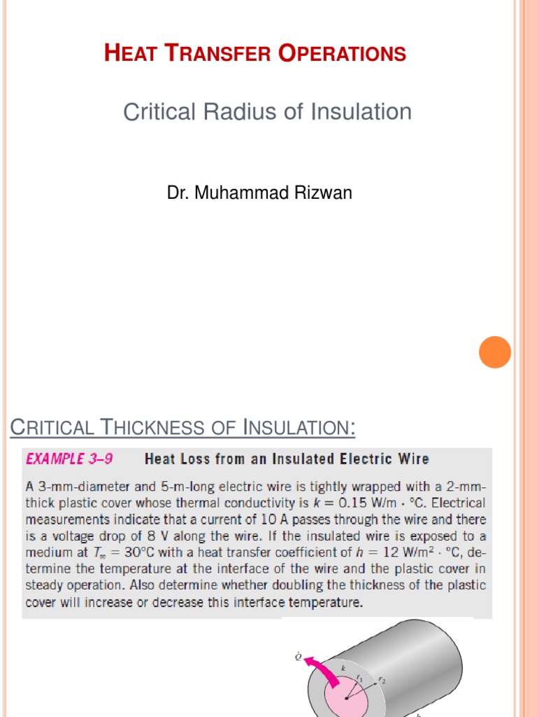 Critical Radius of Insulation Examples, Quiz 1 | PDF | Science ...
