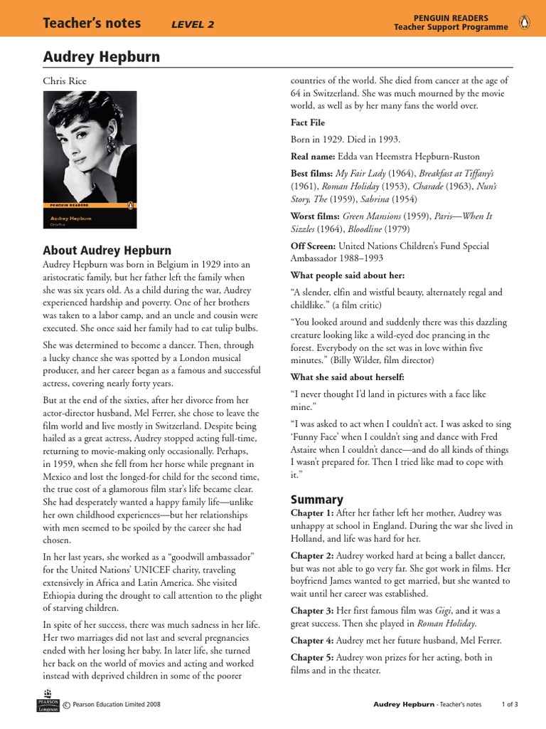 Despre Audrey Hepburn | PDF | Leisure