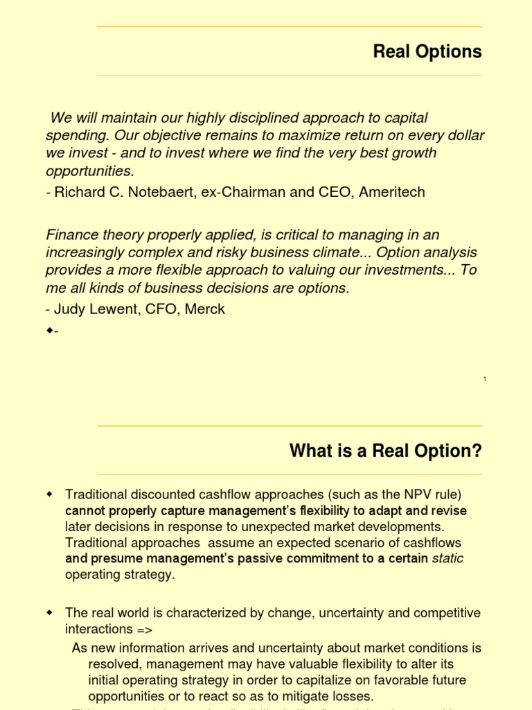 Valuing Flexibility: An Introduction to Real Options Analysis for ...