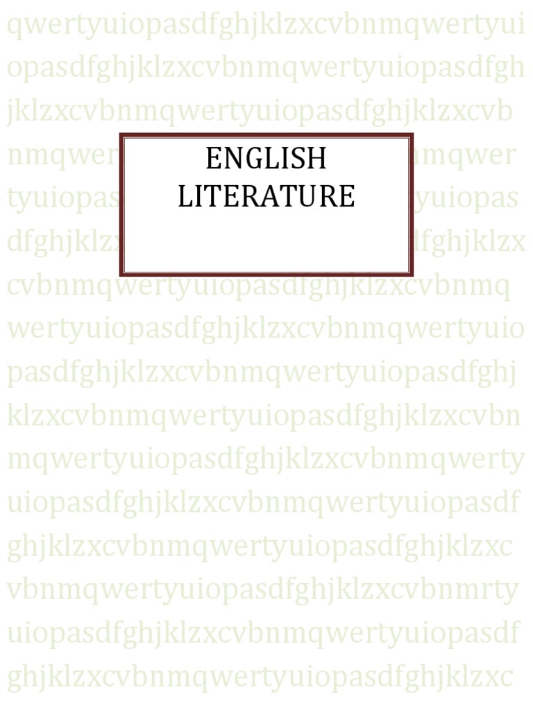 English Literature | PDF | William Shakespeare | Middle English Literature