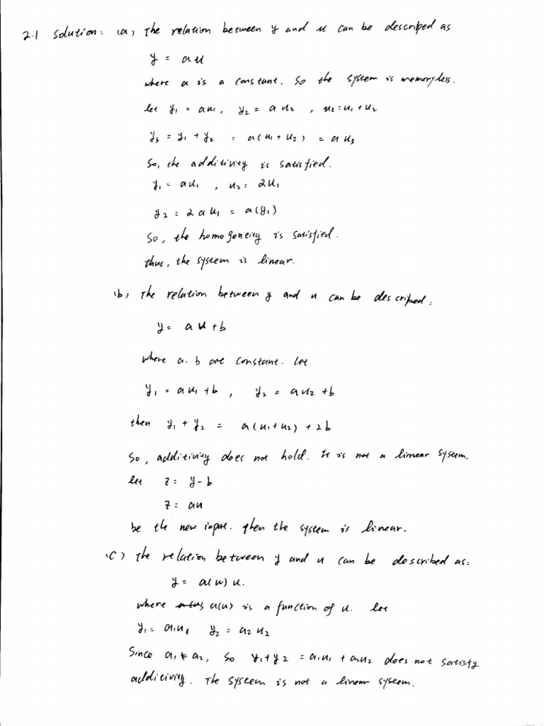 Linear System Theory | PDF