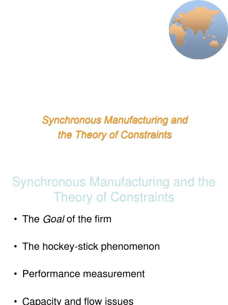 Synchronous Manufacturing and The Theory of Constraints | PDF ...