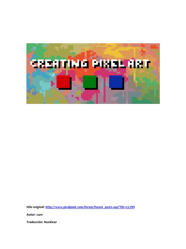 Tutorial Pixel Art | PDF | Píxel | Color