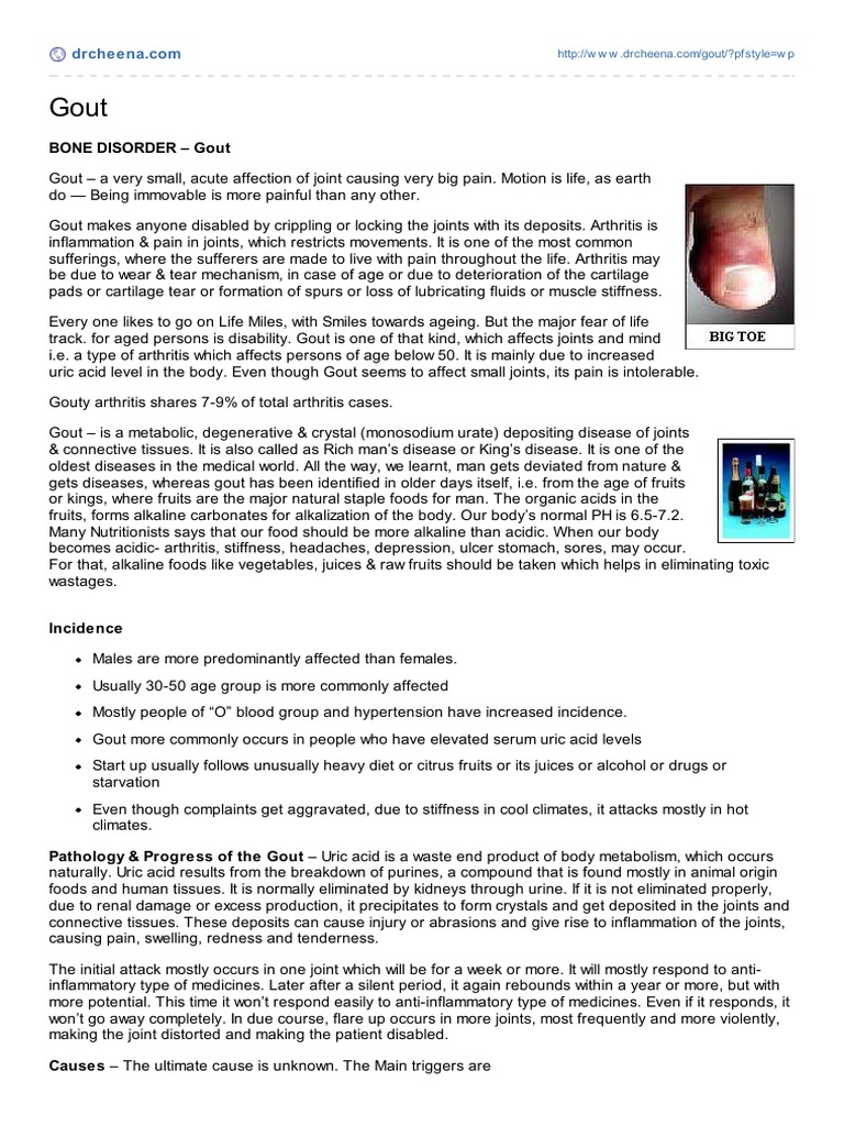 Gout | Download Free PDF | Gout | Arthritis