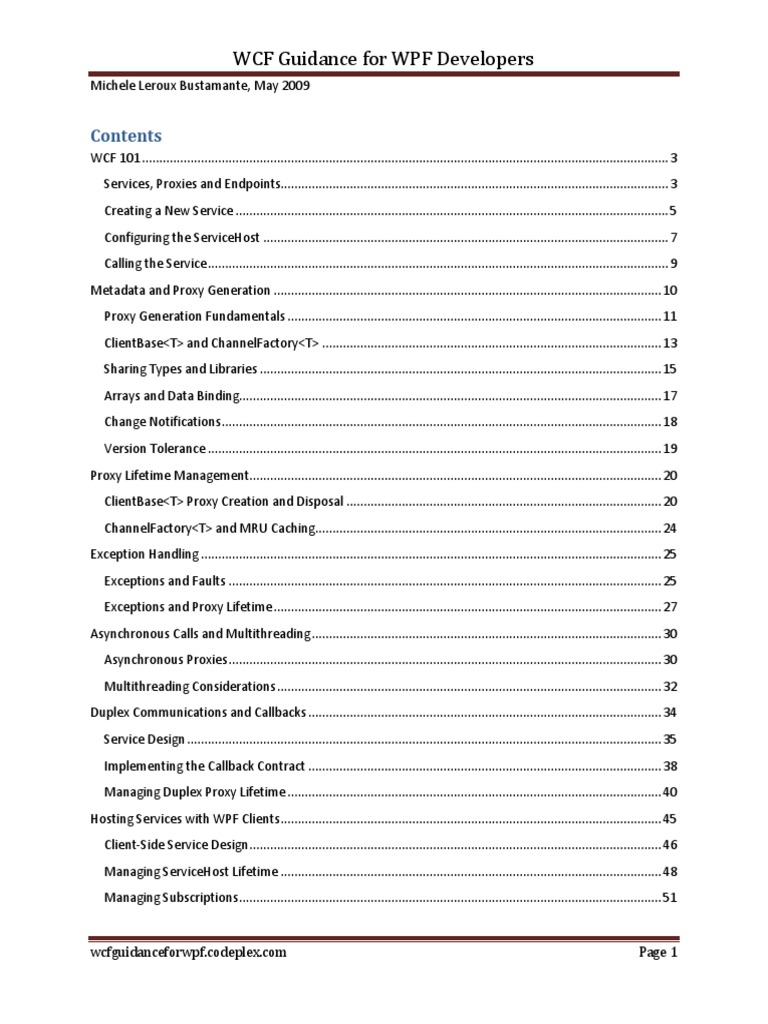 WCF Client Guidance for WPF Developers | PDF | Windows Communication ...