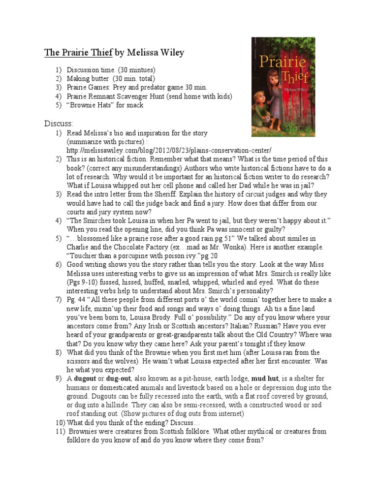 The Prairie Thief Notes | PDF