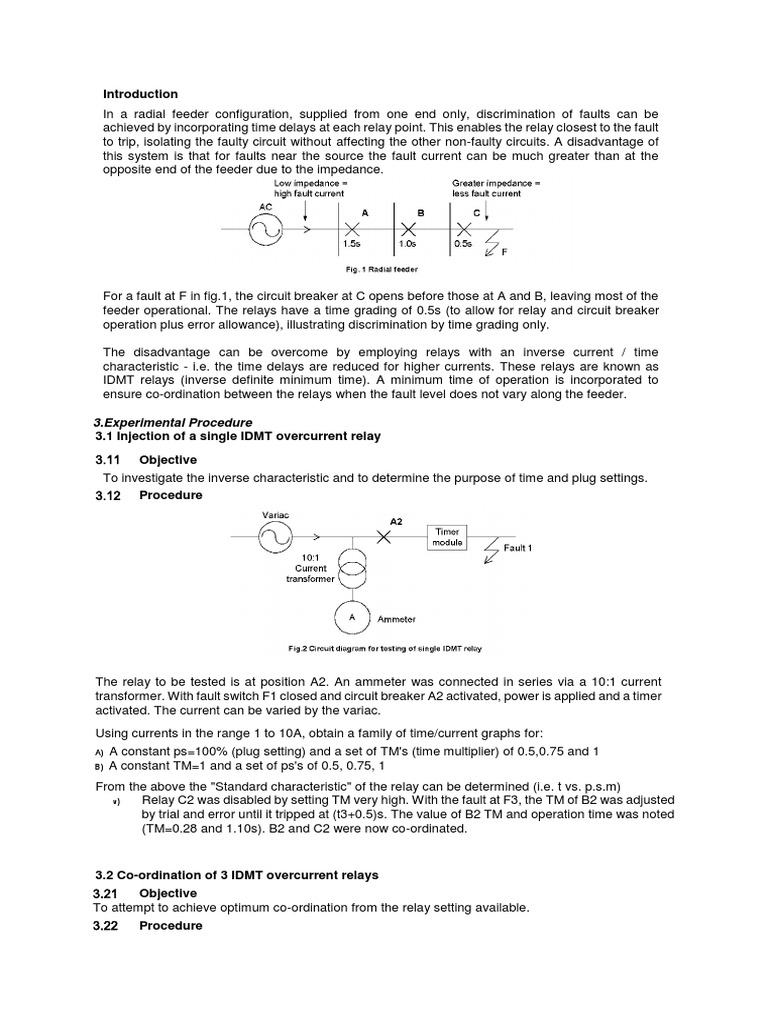 Idmt Relay | PDF | Relay | Electric Power