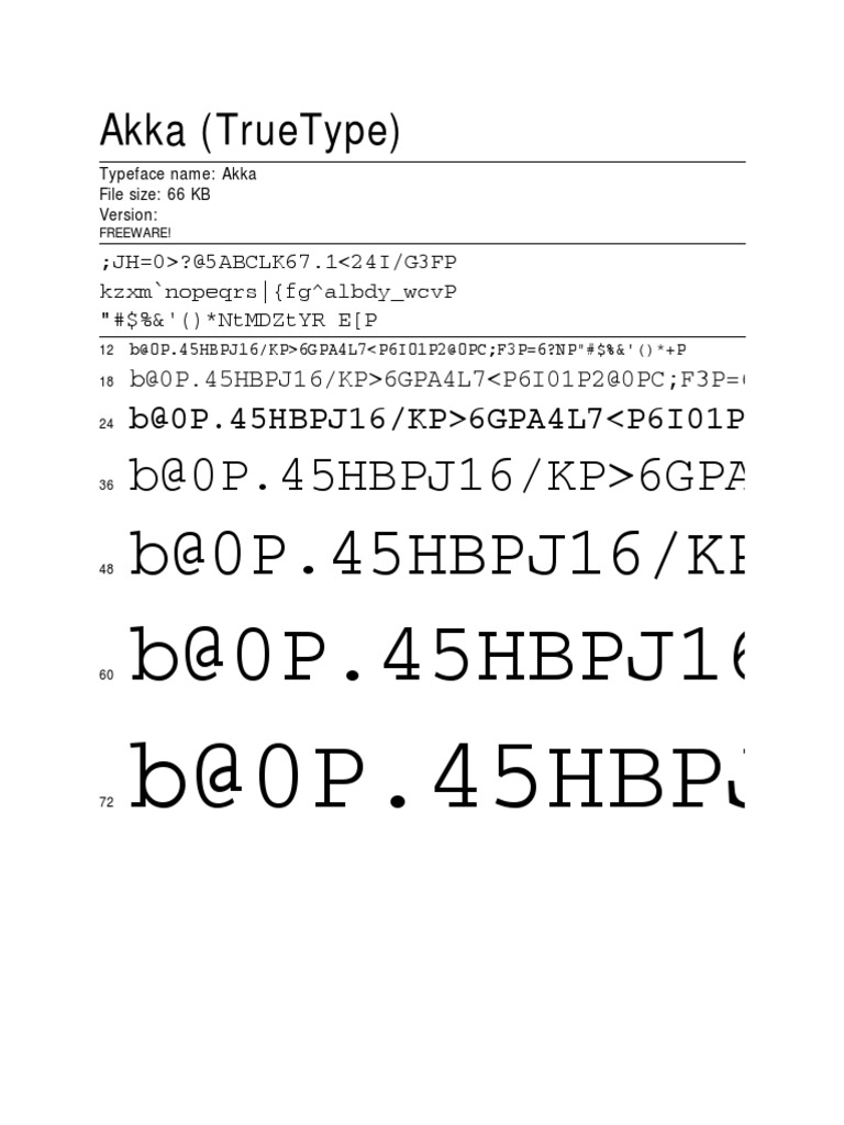 Akka TrueType Font Freeware Download | PDF | Young Adult