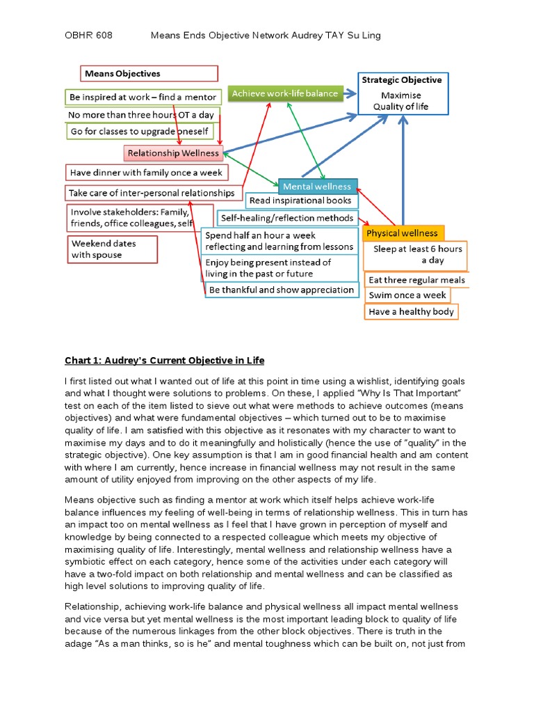 Chart 1: Audrey's Current Objective in Life | PDF | Career & Growth ...