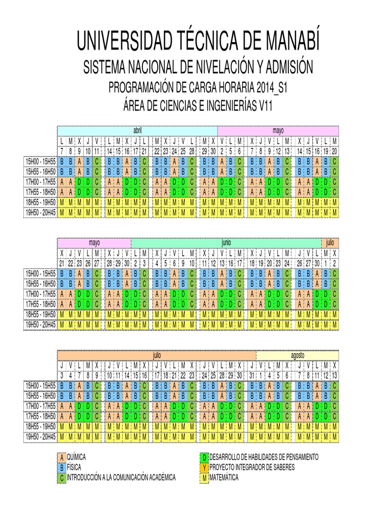 Horario de Clases UTM | PDF