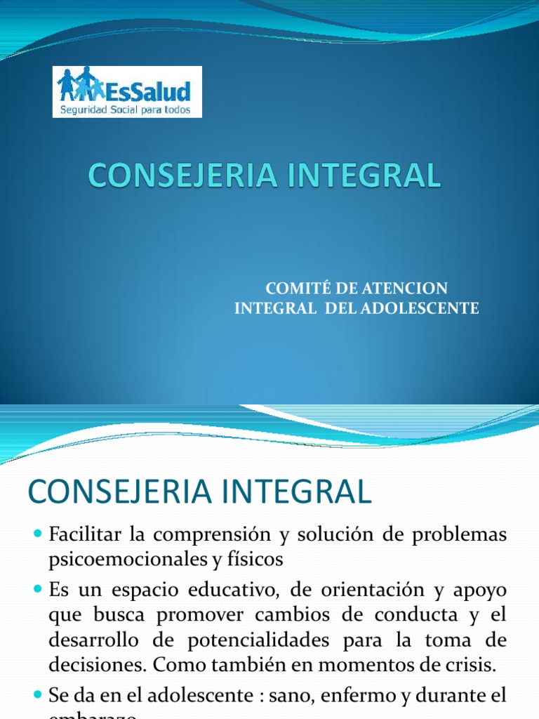 Consejeria Integral para Adolescente | PDF | Adolescencia | Toma de decisiones