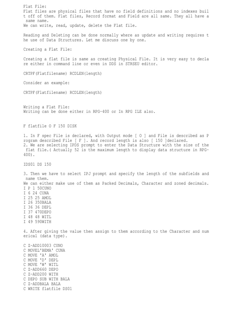 An In-Depth Guide to Creating, Reading, Updating, and Deleting Records in Flat Files with RPG ...
