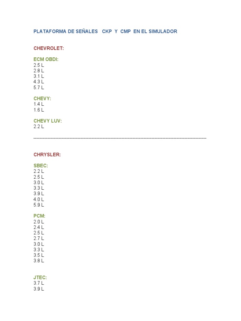 Señales CKP CMP | PDF