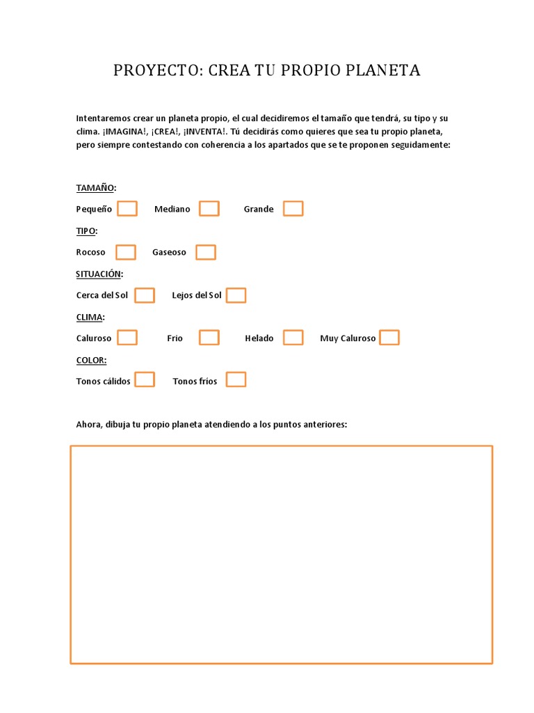 Crea Tu Propio Planeta Ficticio | PDF