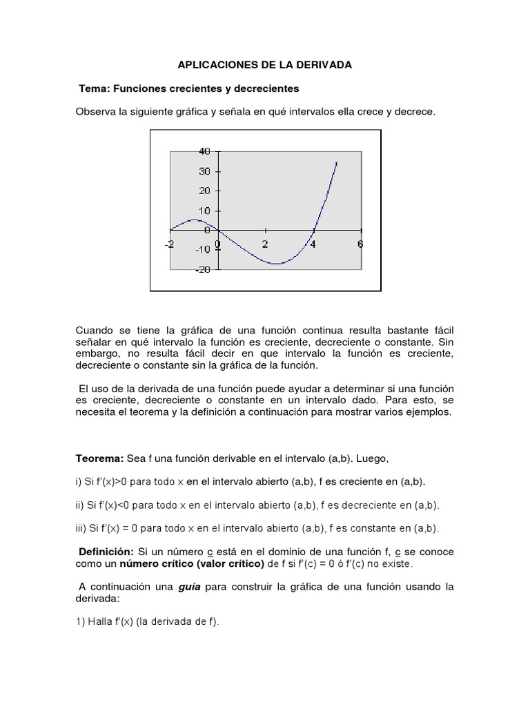 Aplicaciones de La Derivada Maximos y Minimos | PDF | Derivado | Función continua