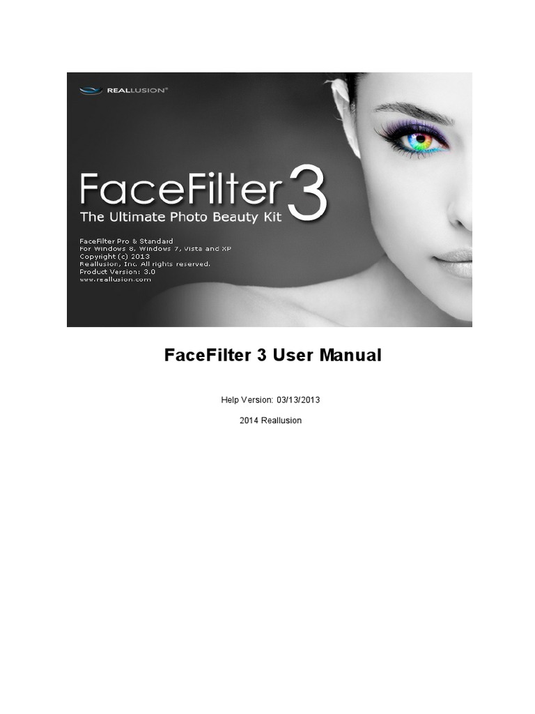 FaceFilter3 Pro | PDF | Exposure (Photography) | Raw Image Format