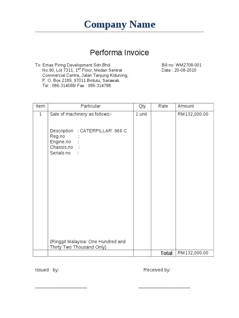 Cash Bill Sample | PDF