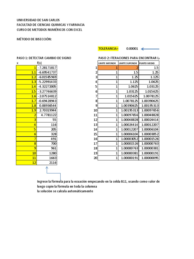 Metodos Numericos Con Excel | PDF | Ecuaciones | Software de ciencia