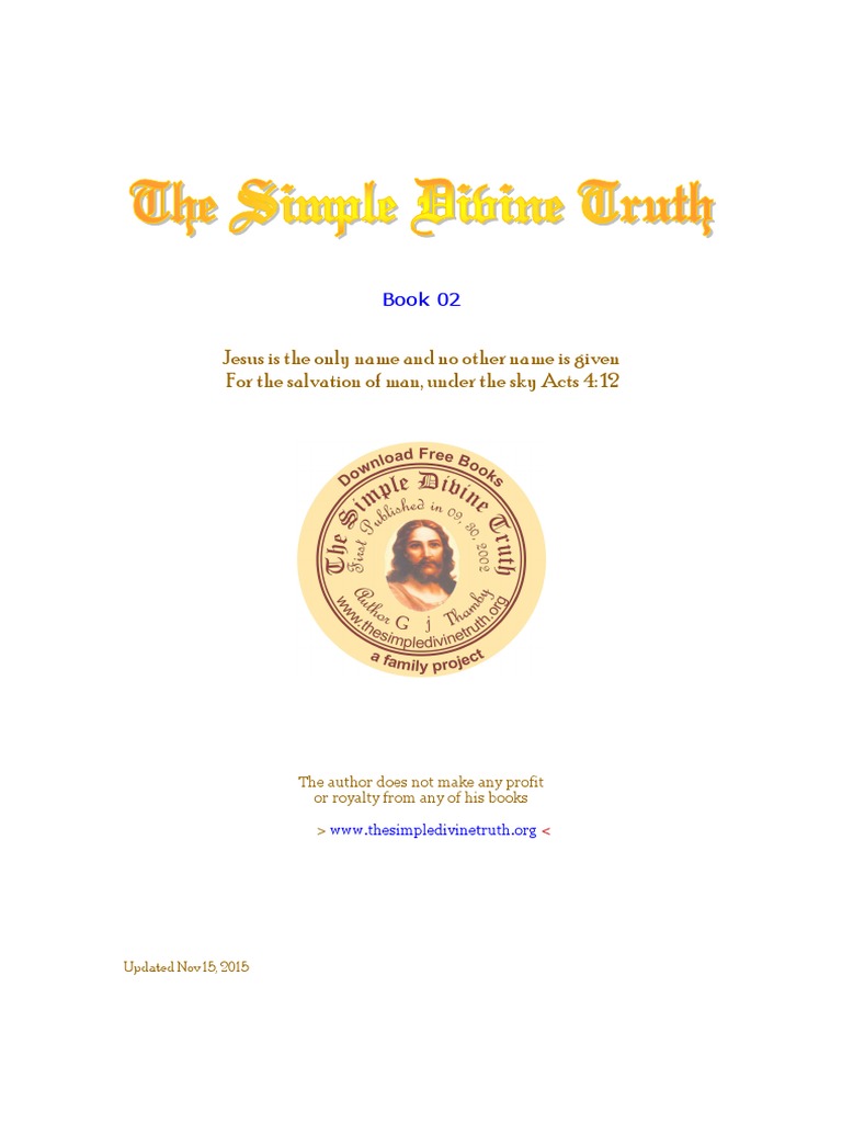 The Simple Divine Truth Book - 02 | PDF | Lord's Prayer | Cain And Abel