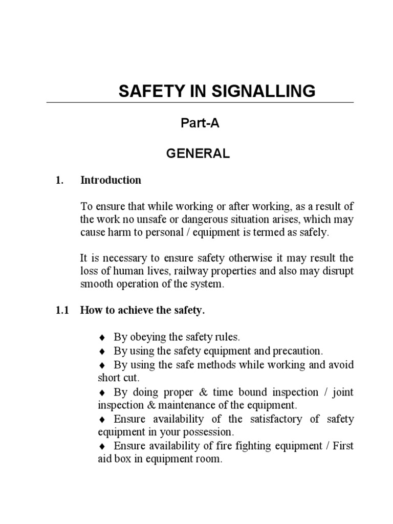 Railway Signalling Safety Guidelines | PDF | Relay | Track (Rail Transport)