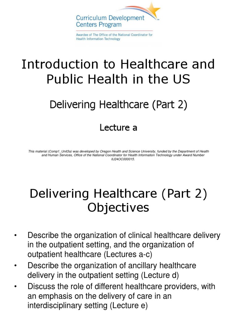 01-03A - Introduction To Healthcare and Public Health in The US - Unit ...