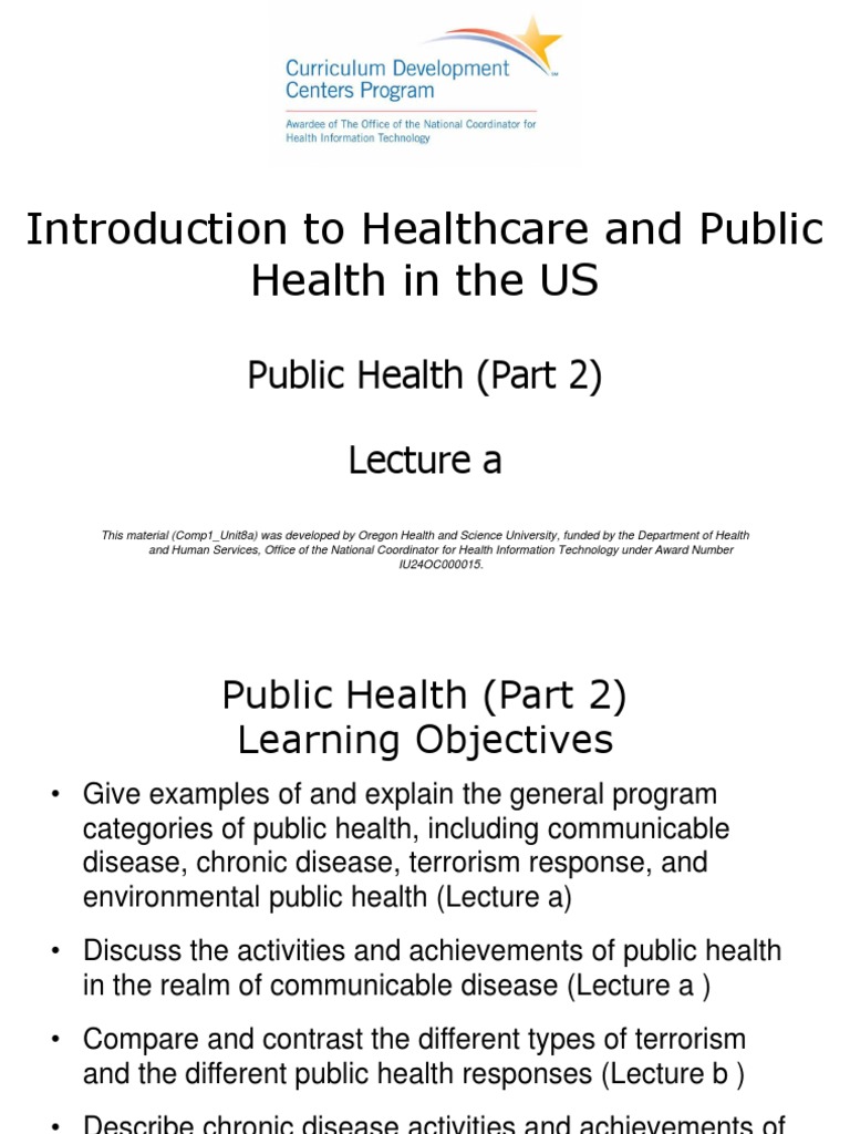 01-08A - Introduction To Healthcare and Public Health in The US - Unit ...