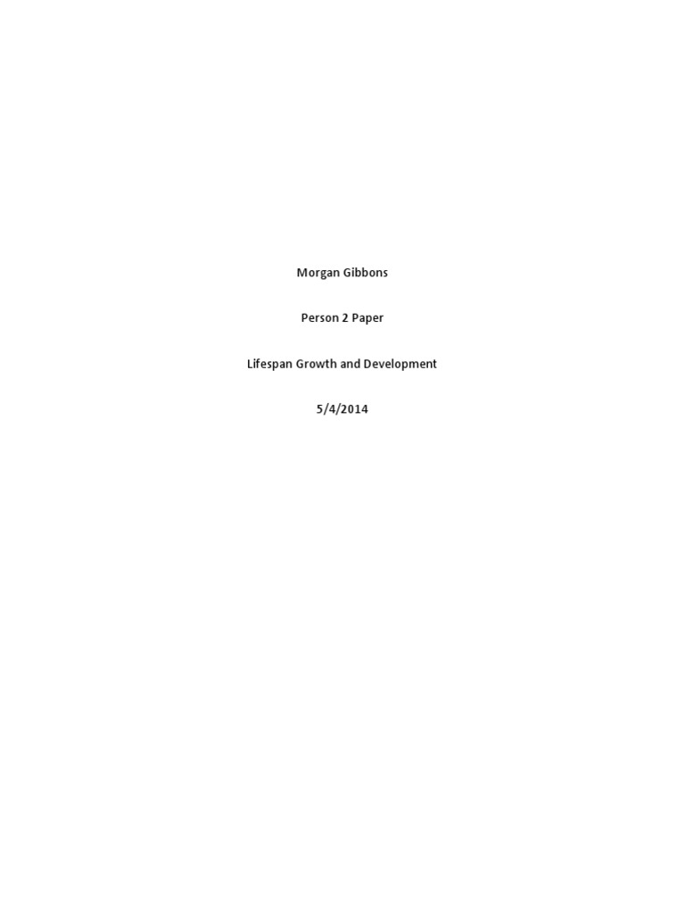 Morgan Gibbons Person Paper 2 | PDF | In Vitro Fertilisation | Twin