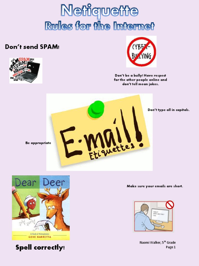 Internet Netiquette Rules for Kids | PDF | General Fiction