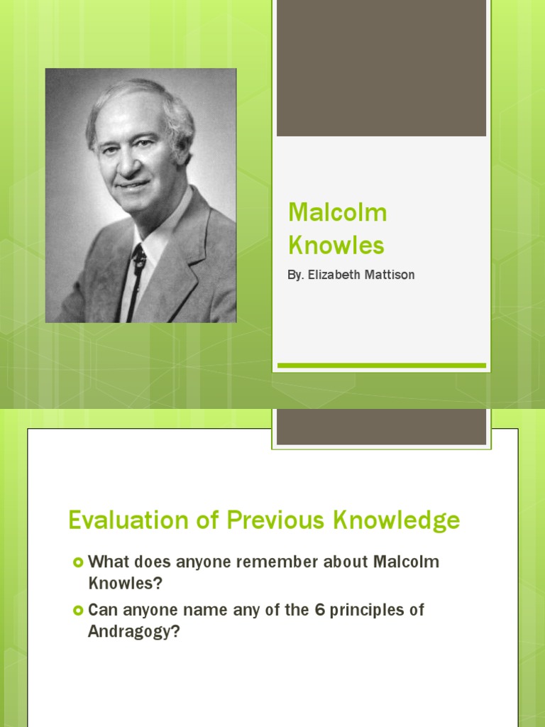 Malcolm Knowles | PDF | Adult Education | Pedagogy