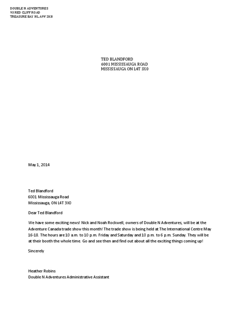 Double N Adventures Letters | PDF | Leisure