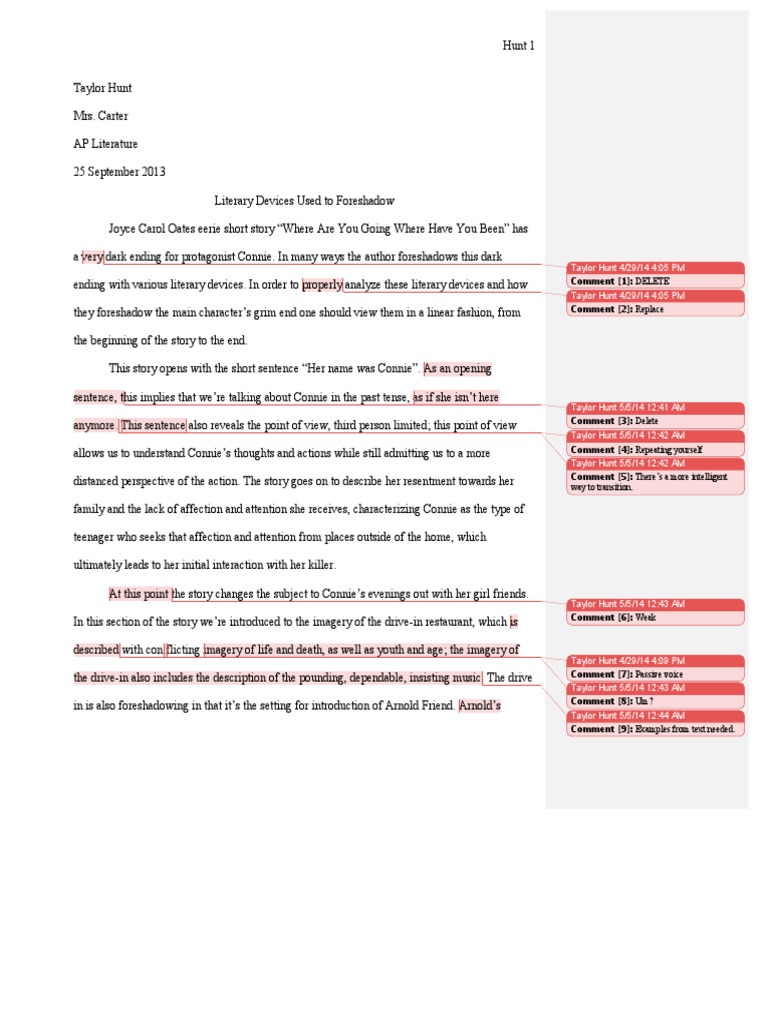 Literary Devices Used To Foreshadow | PDF | Narration