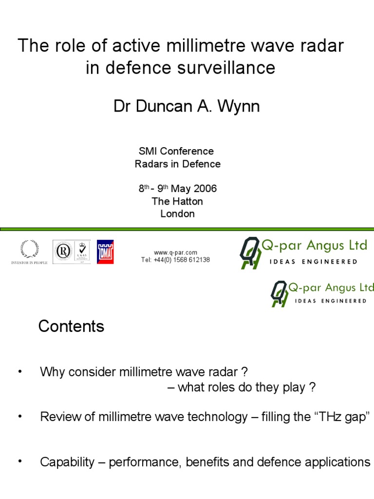 MM Wave Radar | PDF | Metamaterial | Extremely High Frequency