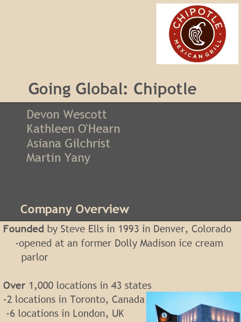 Going Global | PDF | Chipotle Mexican Grill | Market Analysis