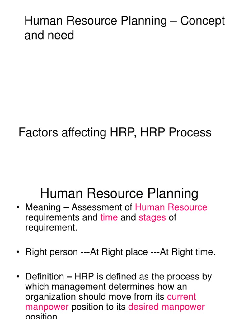 HRP Process | PDF | Human Resources | Employment