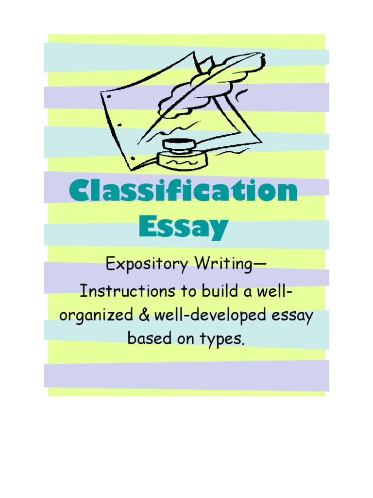 Classification Essay Instruction With Pre Writing Activities | PDF | Essays | Thesis