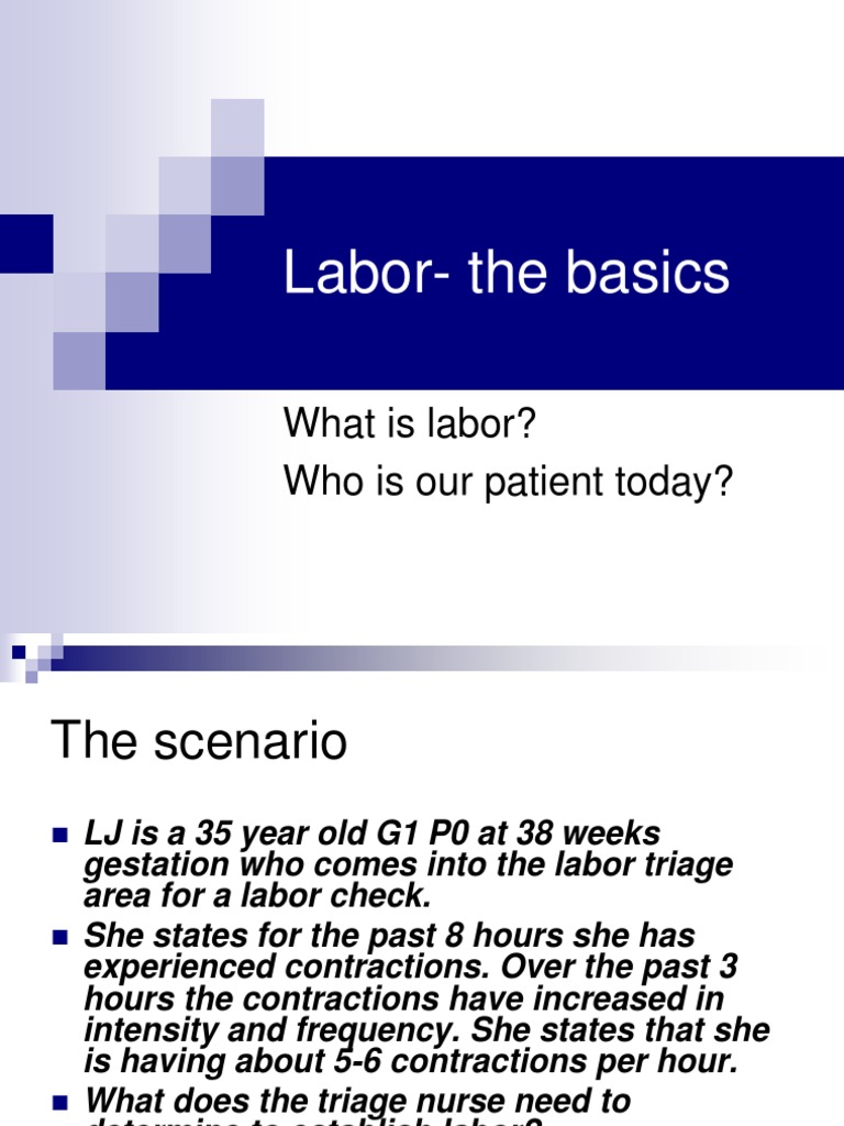 Labor-The Basics: What Is Labor? Who Is Our Patient Today? | PDF