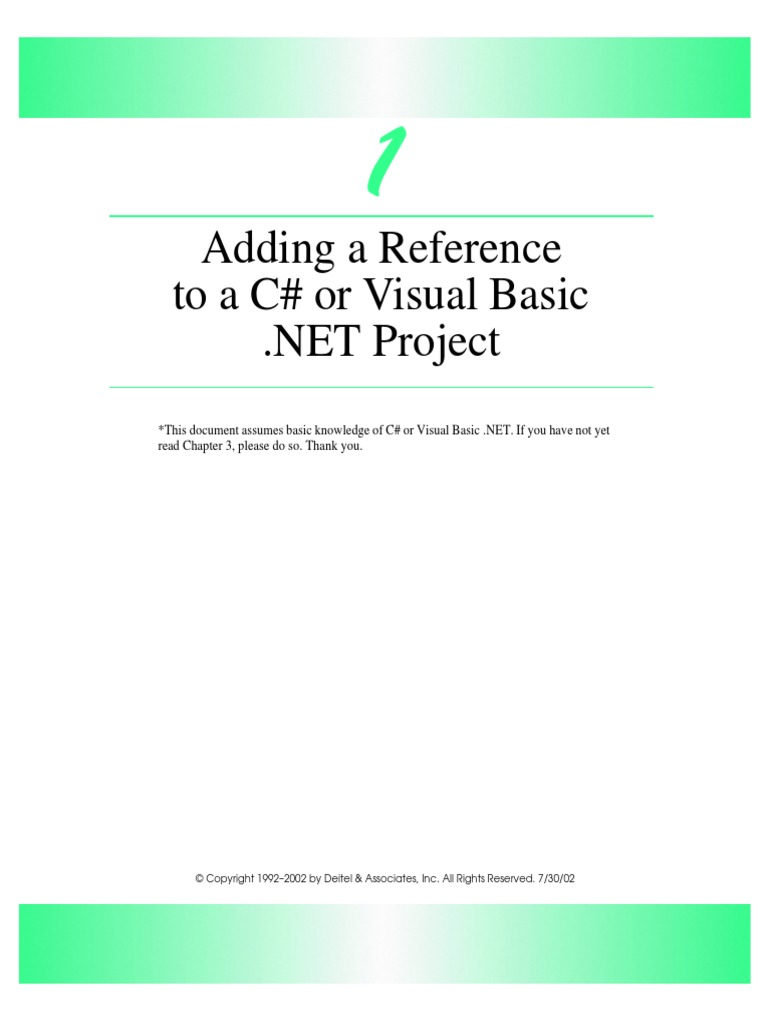 Adding References | PDF | C Sharp (Programming Language) | Microsoft ...