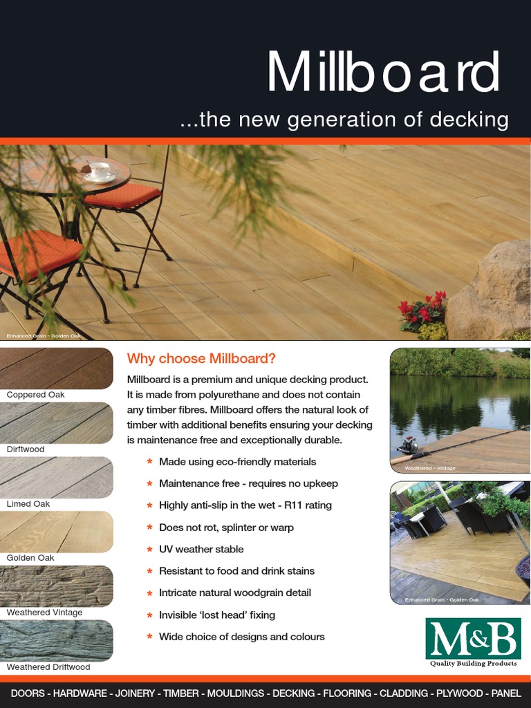Millboard Decking: Features & Options | PDF | Lumber | Building Engineering
