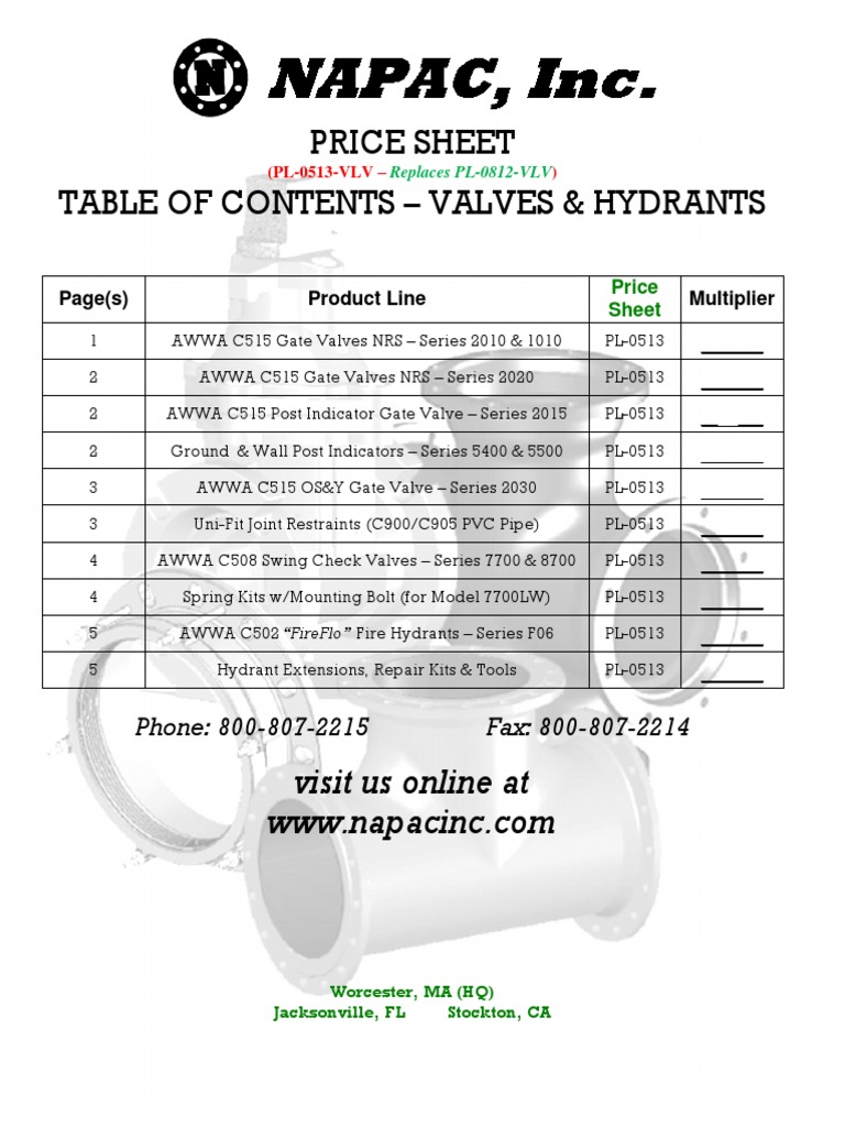 Gate Valve Price List 2018 | PDF | Credit (Finance) | Insurance